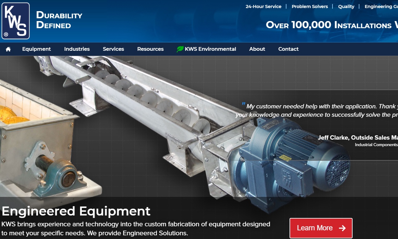 KWS Manufacturing Company Ltd. | Screw Conveyors